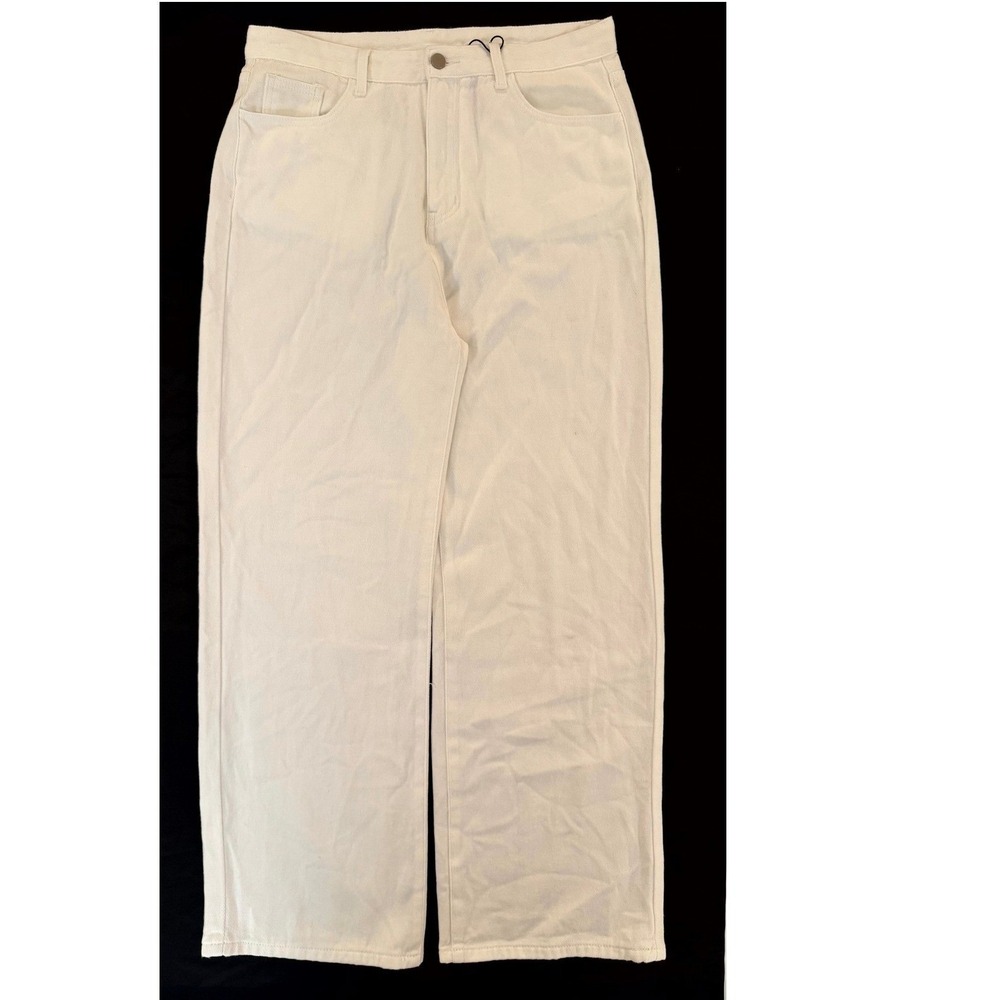 Cider | Jeans | Cider Ivory Wide Leg Jeans Xl 33 Waist High Rise ...